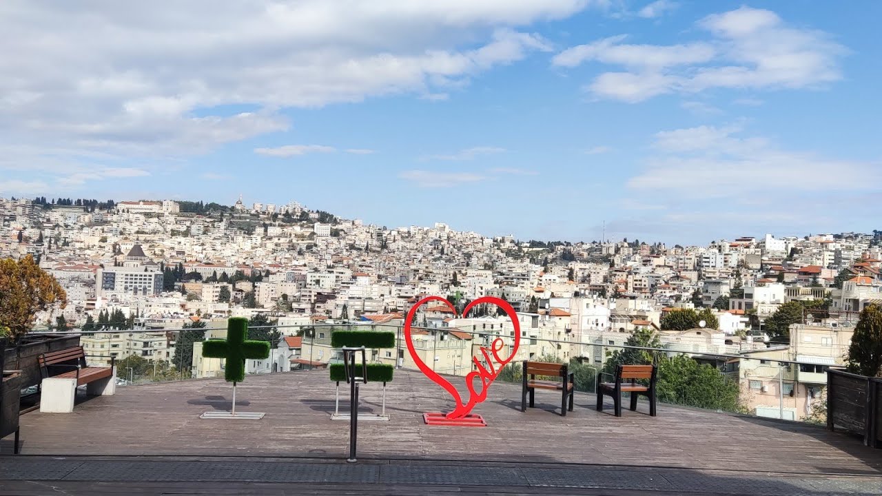 Enjoy the Spectacular View over the City of Nazareth Israel Holy Land ...
