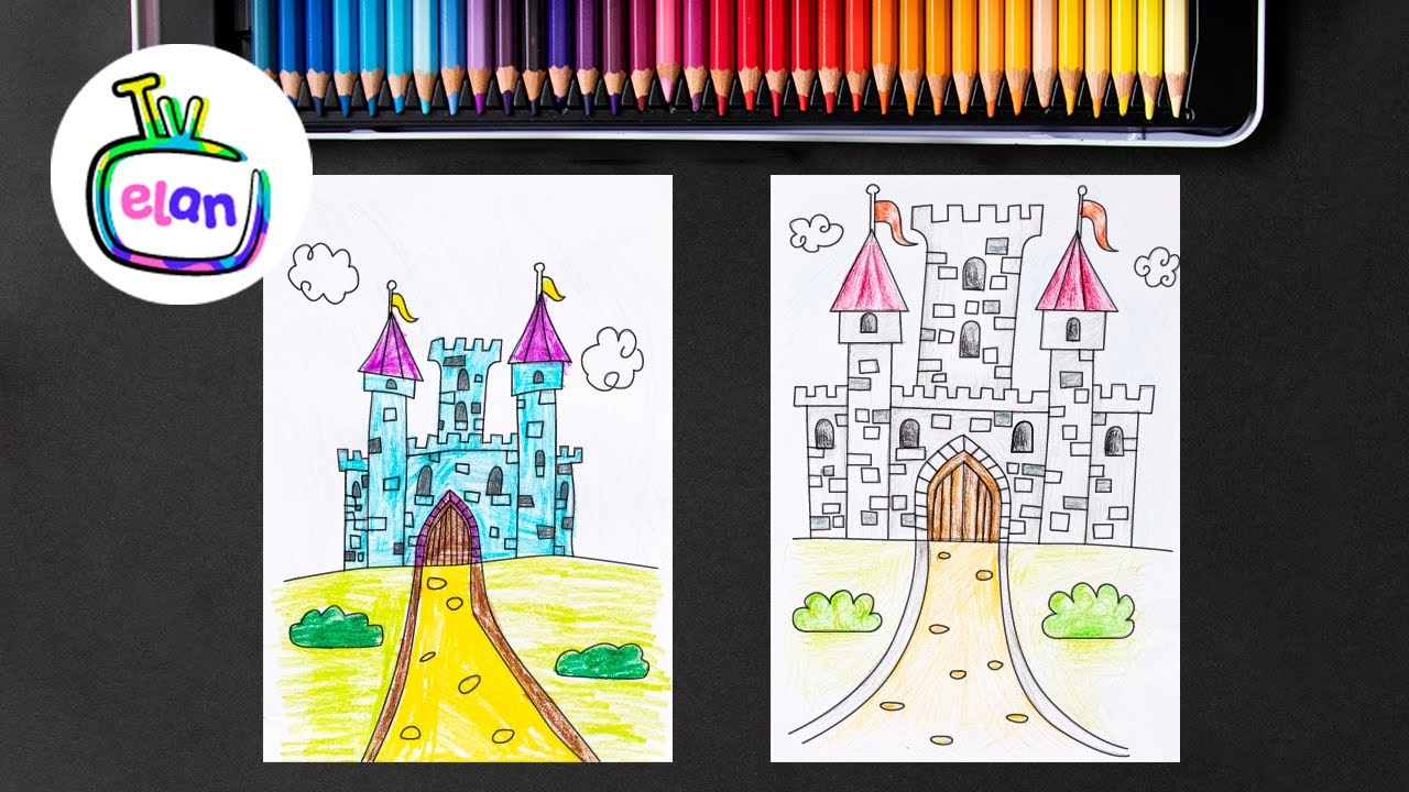 Jak nakreslit hrad | How to draw a castle 🏰 - YouTube