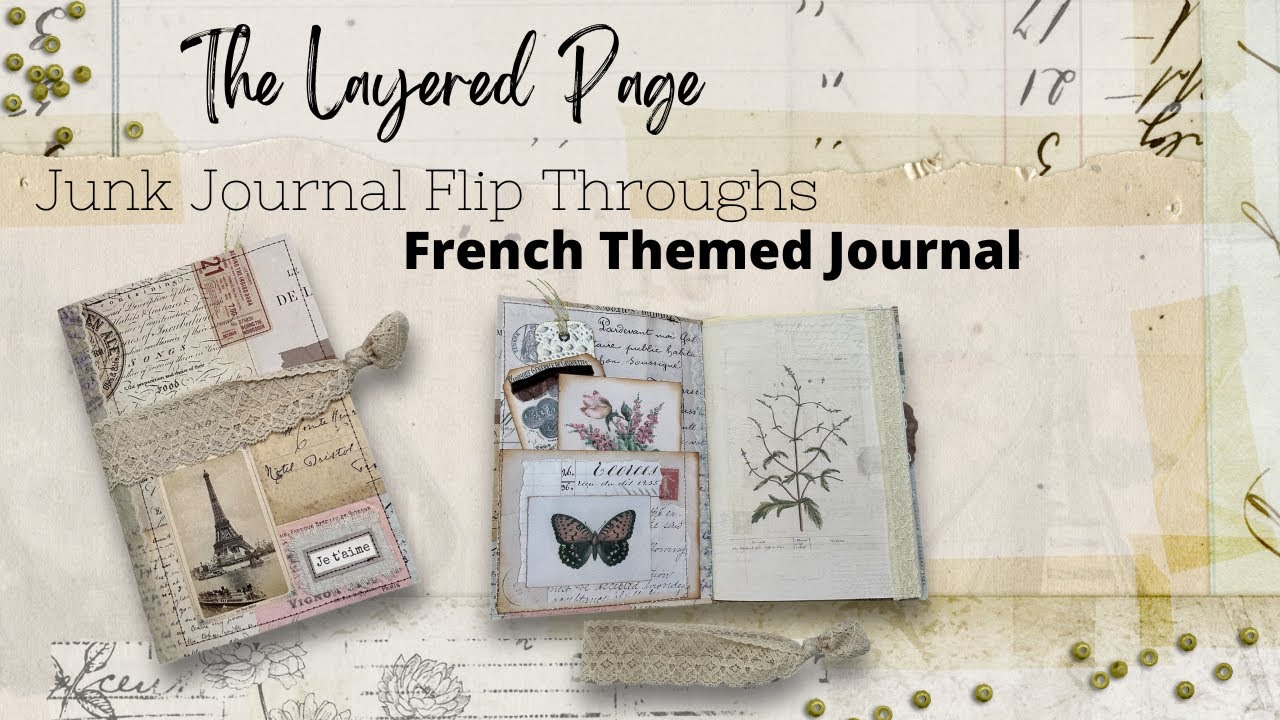 Flip Through - French Themed Journal A5 Size - This has now SOLD - YouTube
