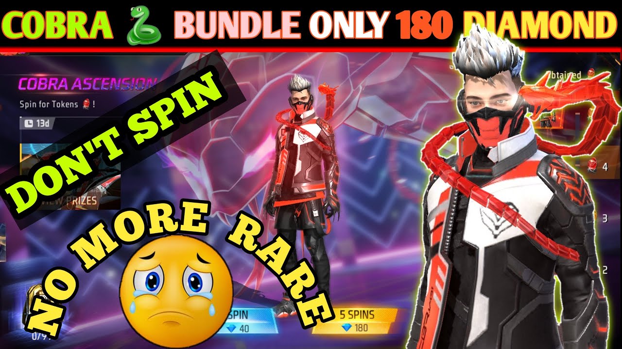 cobra ascension / cobra bundle free fire || 1st Legendary Bundle Cobra ...