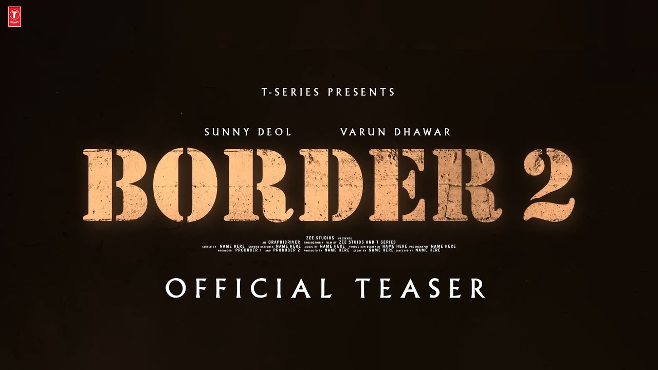 BORDER 2 - Official Teaser | Sunny Deol, Varun Dhawan, Ayushmann ...