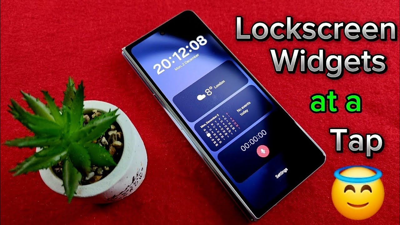 Samsung Galaxy Z Fold series - Access Lock screen widgets with a tap ...