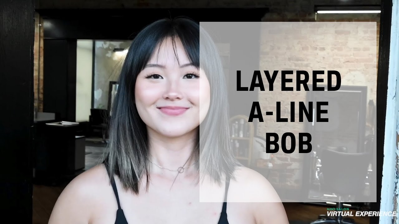 Layered A-Line Lob Haircut Tutorial | #creativityneverstops | Goldwell ...