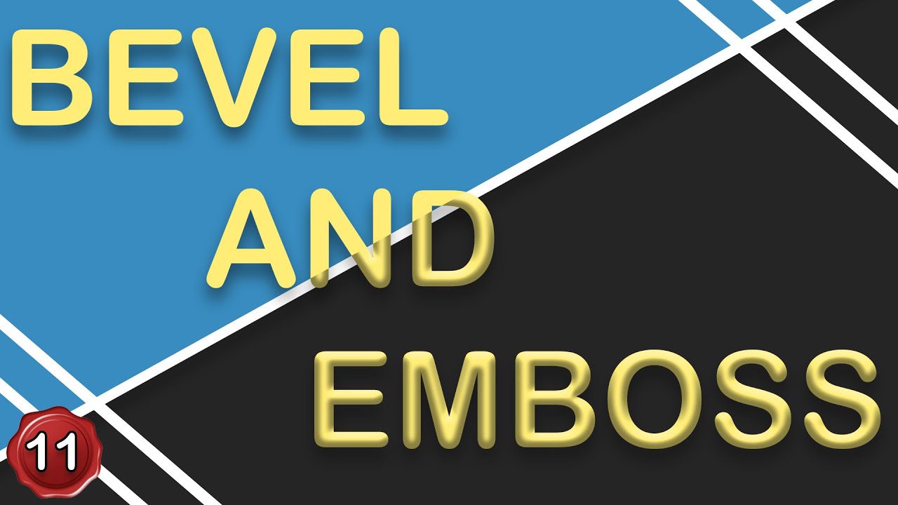 Bevel & Emboss | Photoshop Masterclass - KB Tech India - YouTube