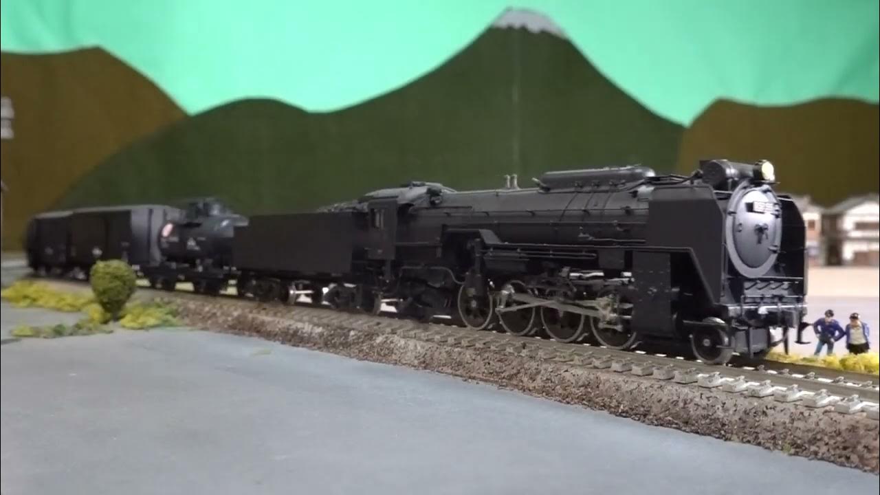 【16番(HO)】D52牽引長大貨物列車（昭和30年代後半） - YouTube