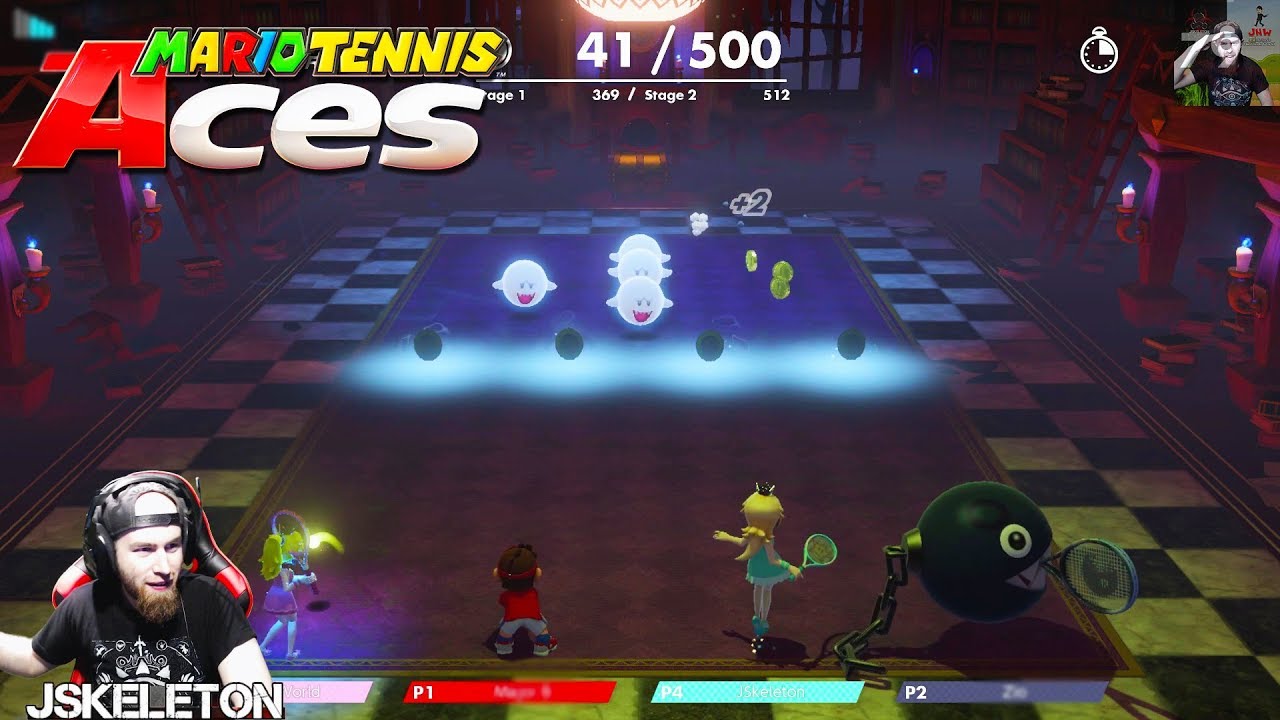 Mario Tennis Aces - Boo Hunt Co-op Challenge Mode - YouTube