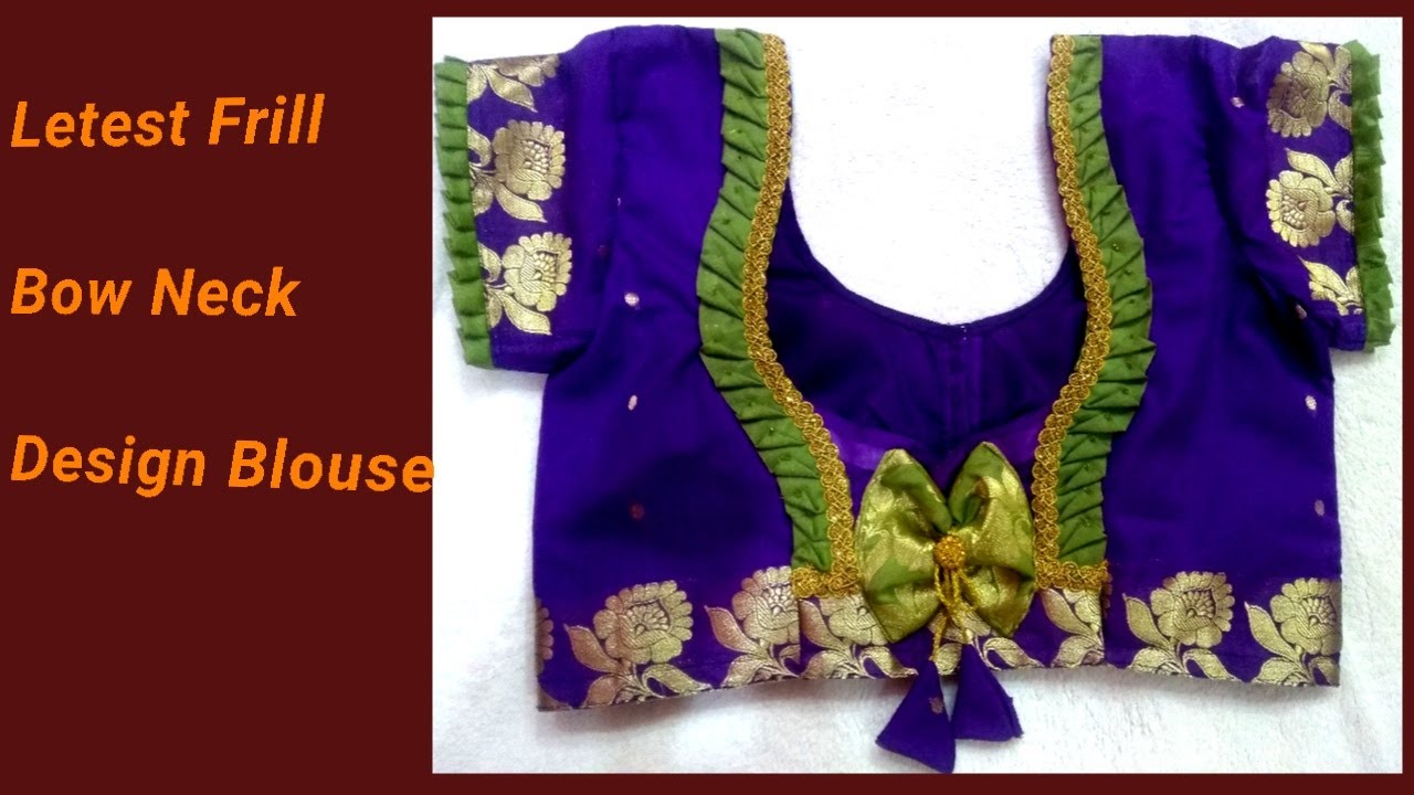 Latest Frill Bow Neck Design - YouTube