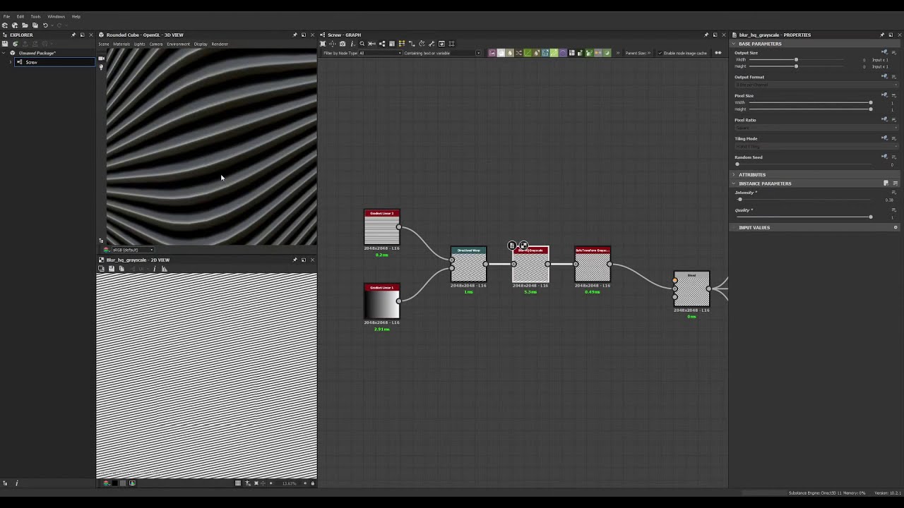 Substance Designer - Tileable Screw Pattern - YouTube