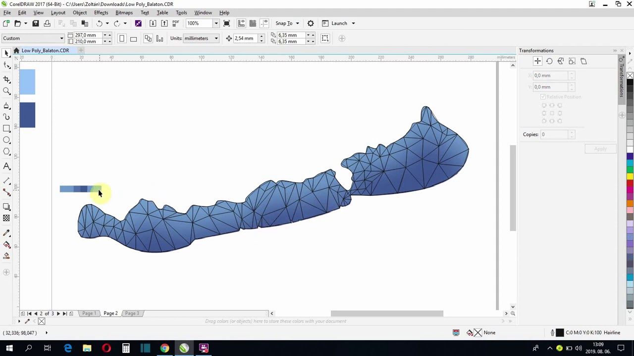 Corel Draw tutorial magyarul Low Poly Balaton - YouTube
