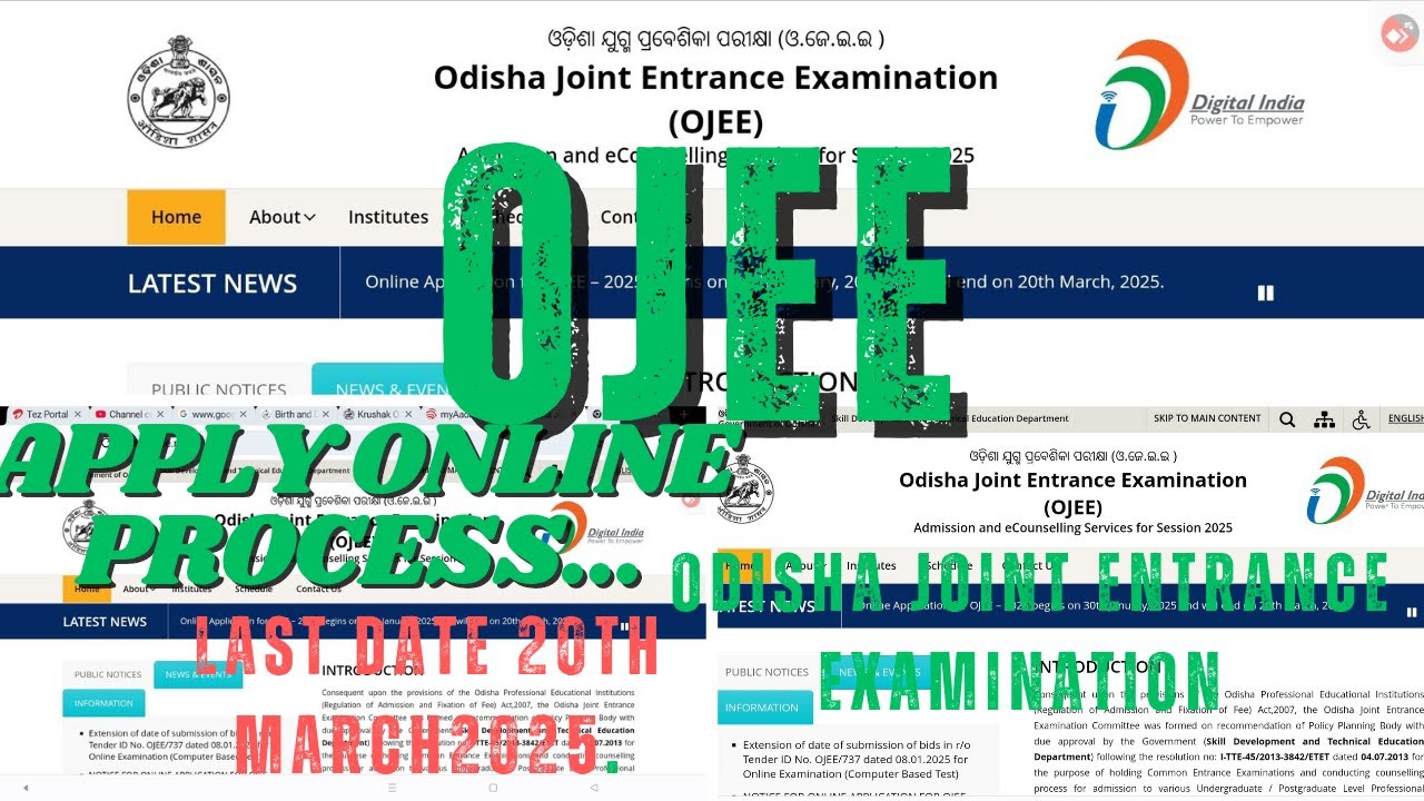 OJEE 2025 Online Registration and apply full process | How to apply ...