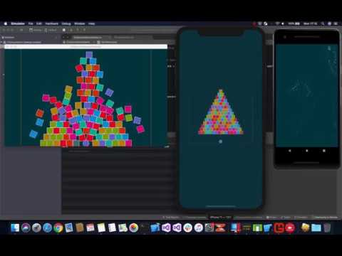 Chipmunk Physics .NET Binding - MonoGame on Desktop, iOS and Android Demo - YouTube