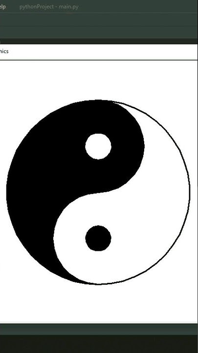 Draw Yin And Yang 👀 Using Python Turtle Shorts Shortvideo Short