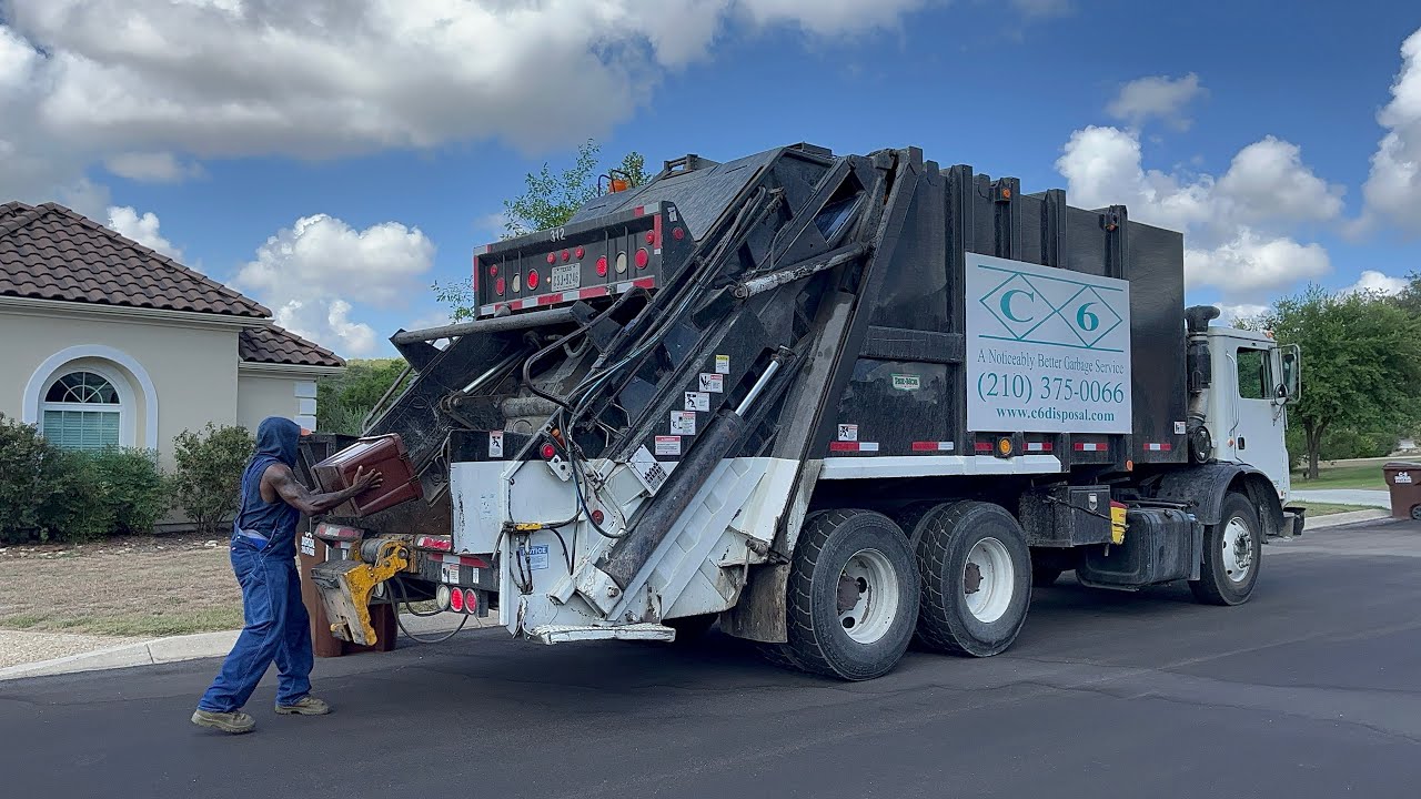 C-6 Disposal: Mack MRU Pak Mor Rear Loader Collecting Manual Recycle ...