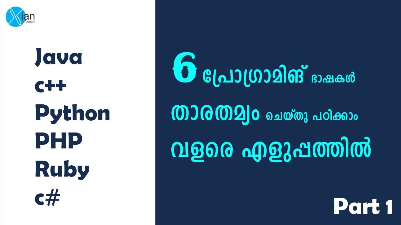 Malayalam Programming Tutorial Simple Easy Learn Part 1 Youtube 4325