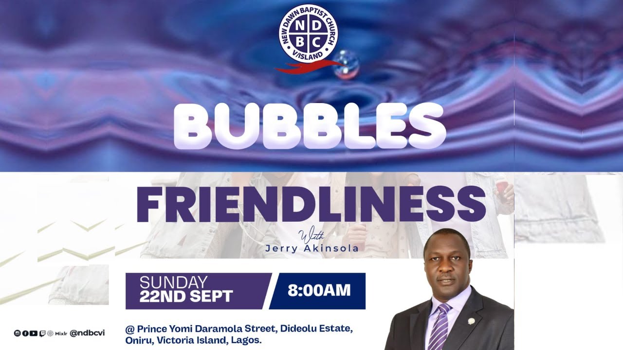 Bubbles 4: Friendliness | Sunday Service | 22nd September 2024 - YouTube
