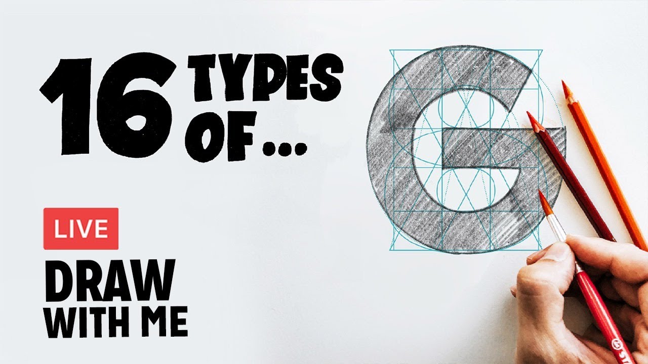 16 Types Of... G - ️Draw With Stefan (Hand Lettering Exercise) - YouTube