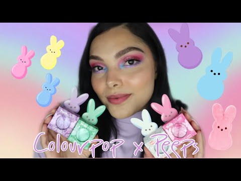 COLOURPOP X PEEPS UNBOXING + TRY ON! - SO CUTE! - YouTube