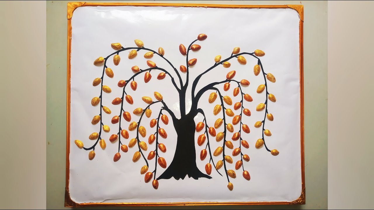 Pista shell tree | DIY Pista shell craft | Beautiful tree making with ...
