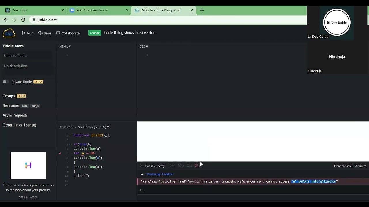 Fresher's Frontend Interview | HTML, CSS, and JavaScript @uidevguide - YouTube