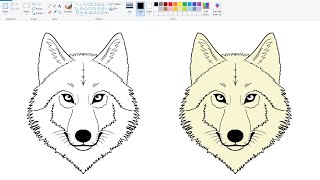 Lobo Sentado Dibujo Lineal Ms Paint 47.800+ Lobo Ilustraciones De