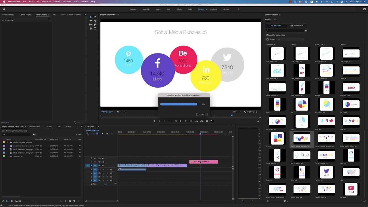 HUD Dashboard & Infographics Mogrt (Premiere Pro) - YouTube