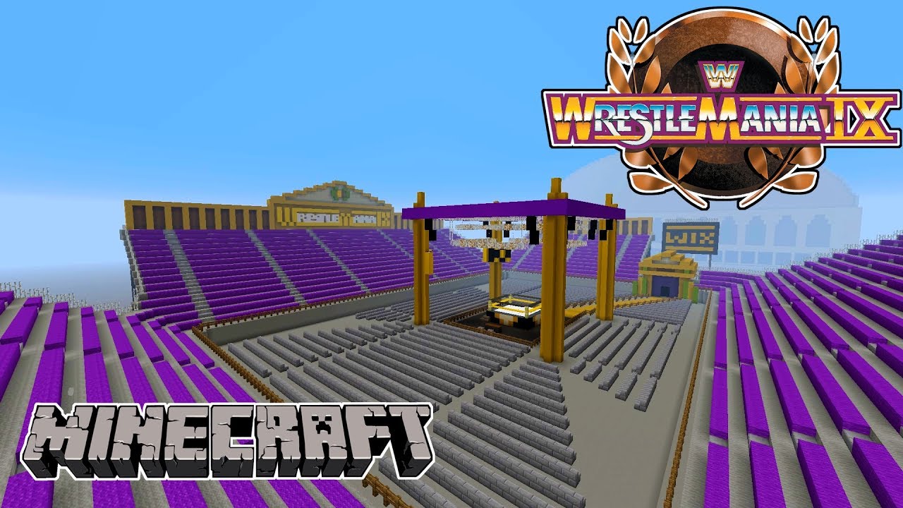 MINECRAFT WWE WRESTLEMANIA 9 STAGE HD - YouTube
