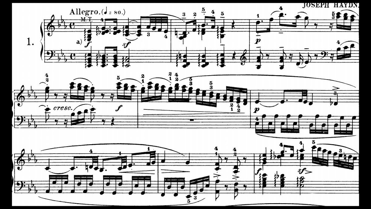 Haydn / Robert Riefling, 1960s: Sonata in E-flat Major H. XVI. 52 - YouTube
