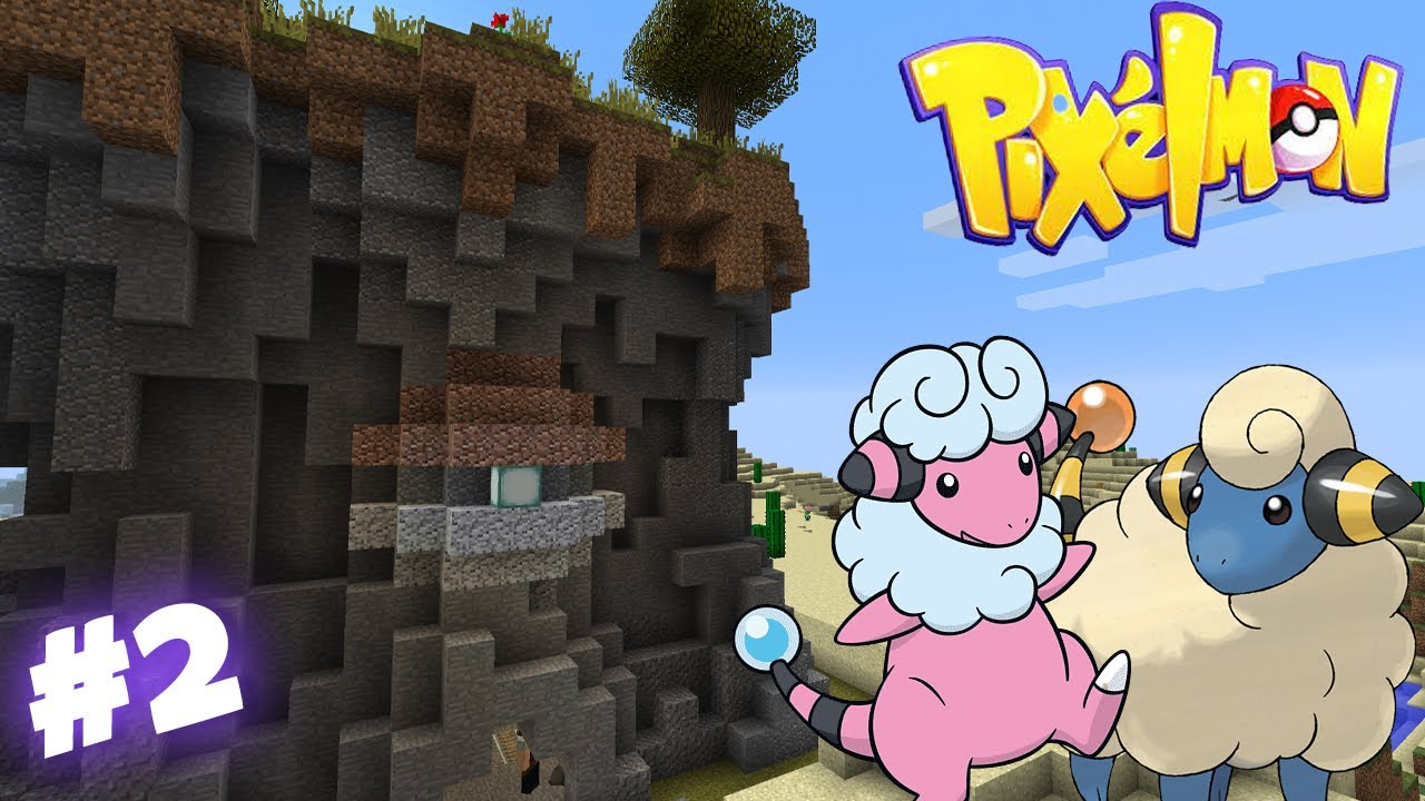 Minecraft Pixelmon Series {2} | Evolusi Mareep Dan Melawan GYM Pertama Bertipe Batu - YouTube