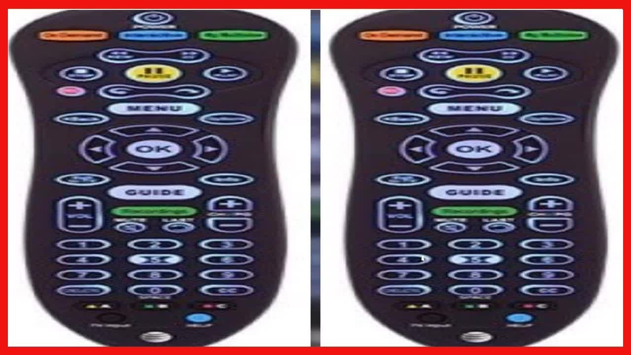 AT&T Black Uverse Universal Standard TV Multi-Functional Remote Control ...