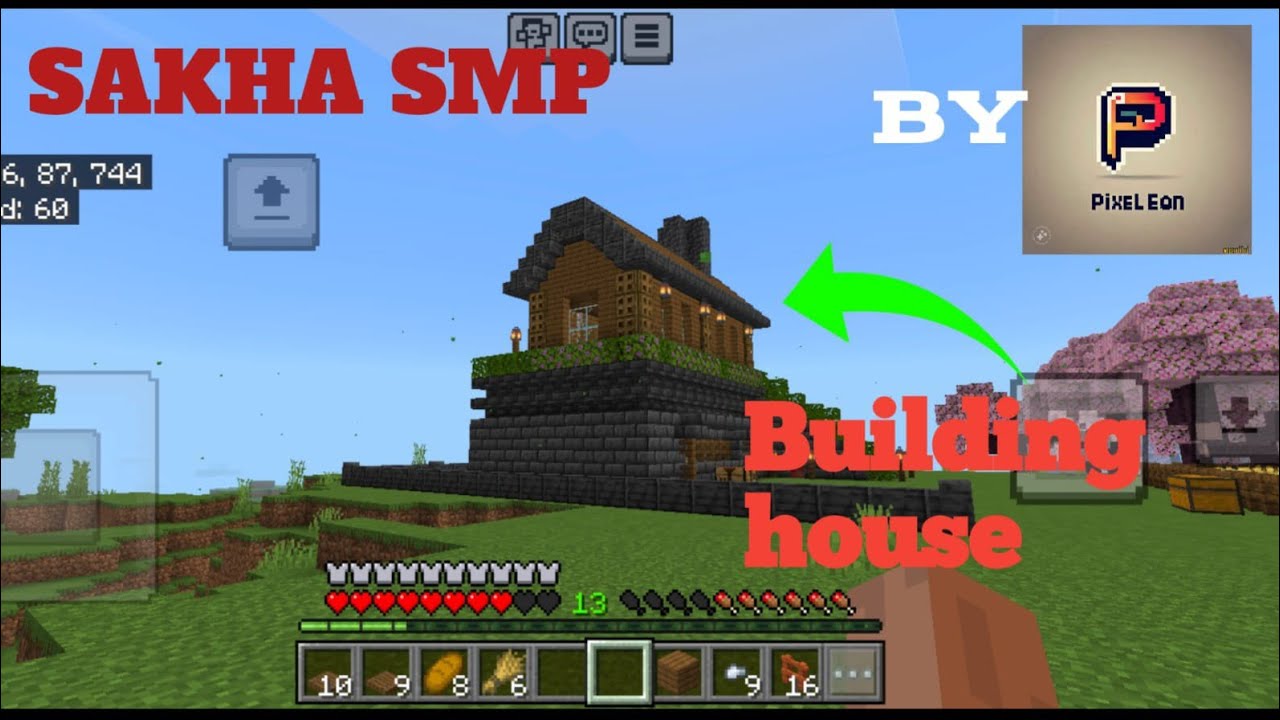 I had built a house in sakha SMP | Full building tutorial | By PIXEL ...