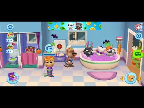 tom e amigos aproveitando o banho #talkingtom #kidzee1122 #tom