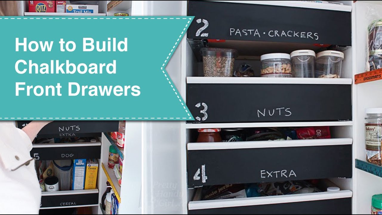 How to Build Chalkboard Front Drawer Boxes - YouTube