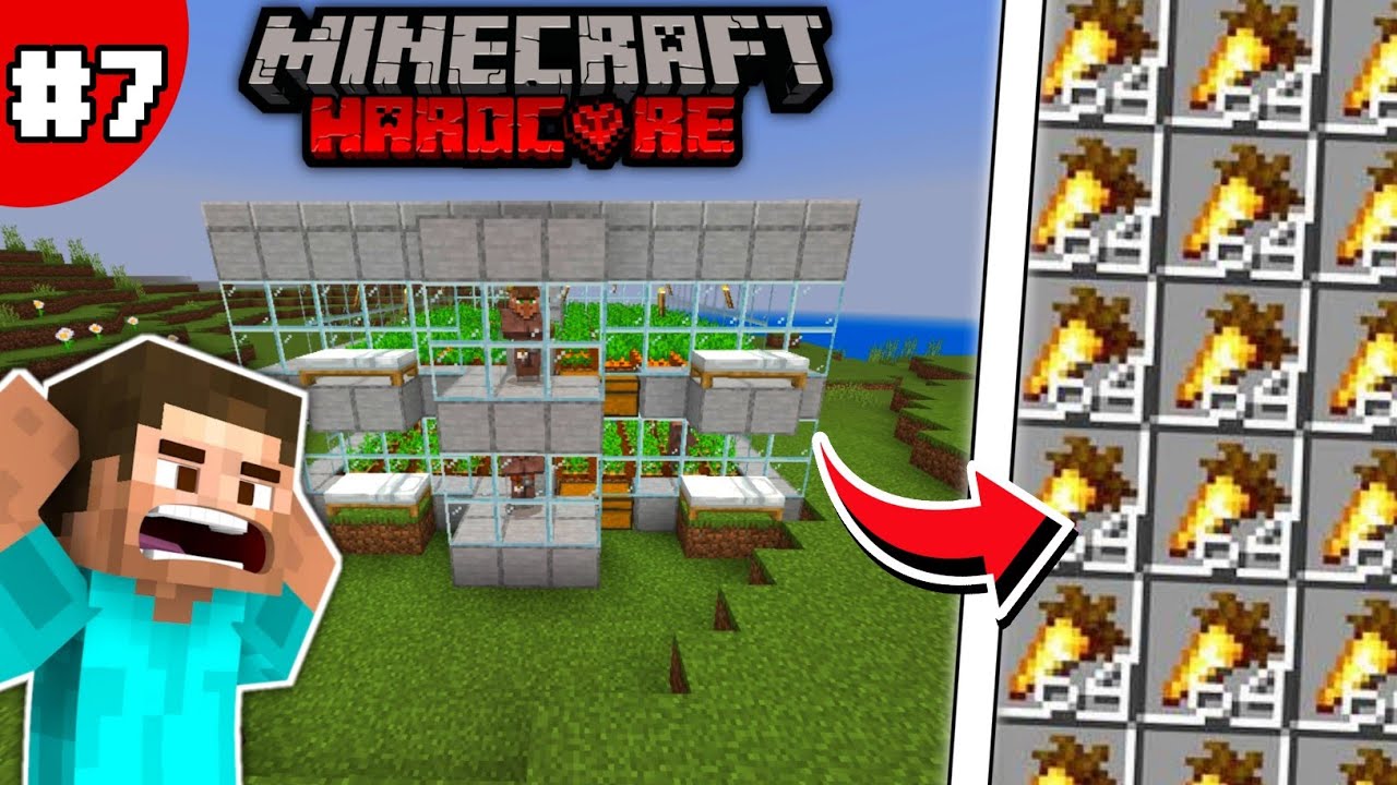 I BUILD BEST CARROT FARM IN ||MINECRAFT 1.21 PE HARDCORE SURVIVAL ...
