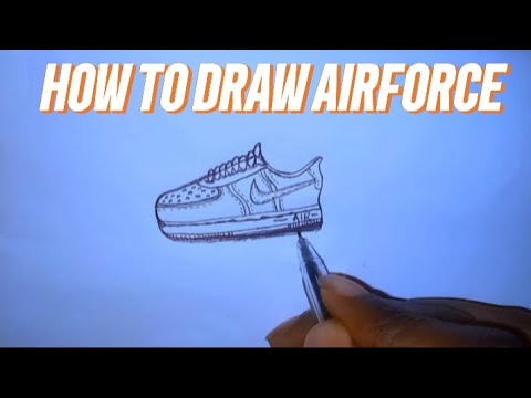 HOW TO DRAW AIRFORCE SHOE//easy way to draw - YouTube
