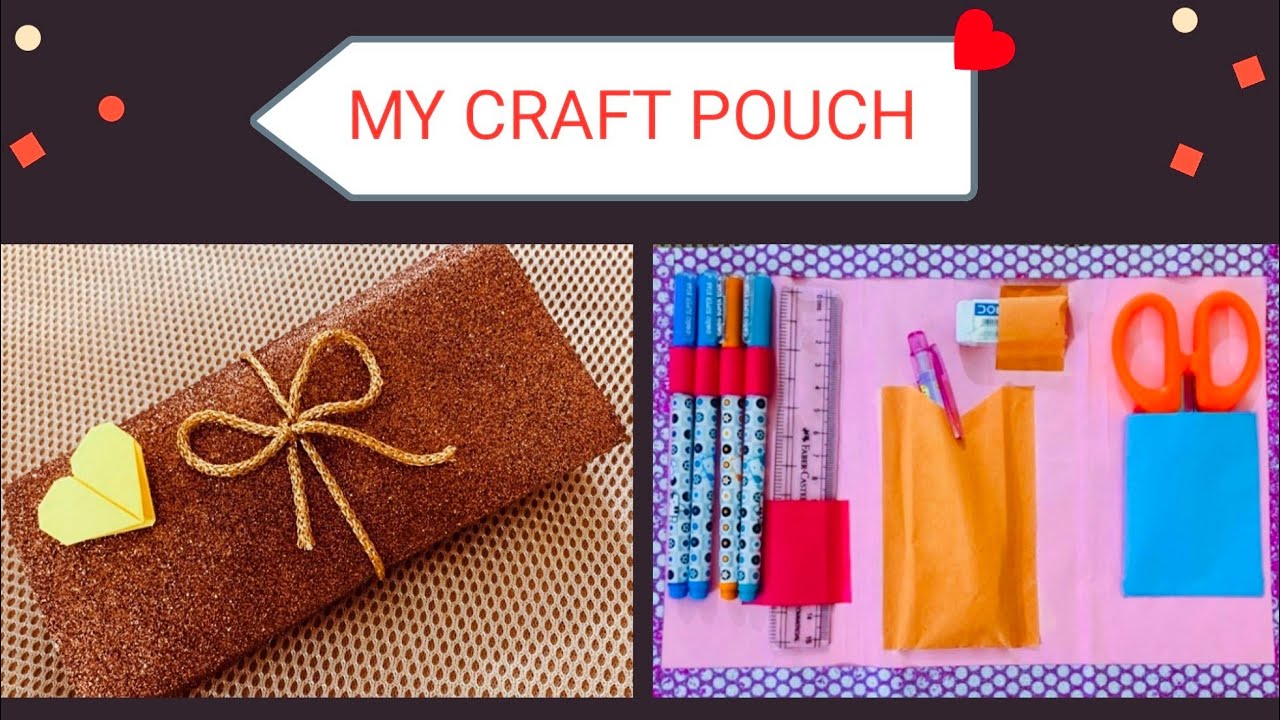 How to make a DIY Craft Pouch ️ - YouTube
