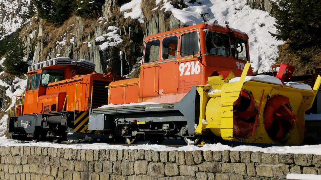 Rotary SnowPlow Train waiting for more snow... - YouTube