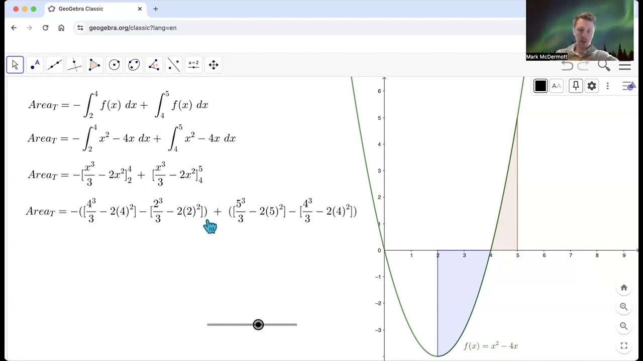 Area Above and Below x-axis - YouTube