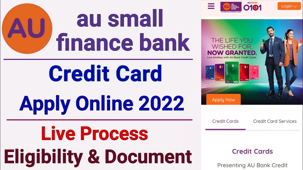 au small finance bank credit card apply online | how to apply AU Bank ...