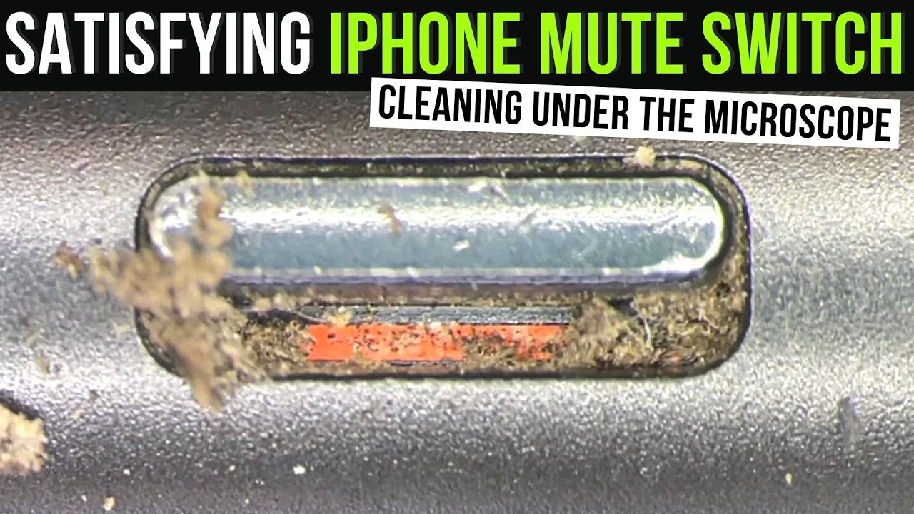 Satisfying iPhone Mute Switch cleaning under the microscope at Phone ...