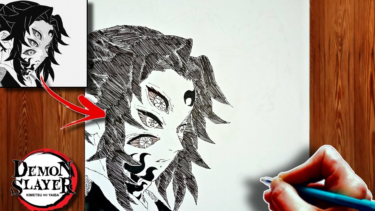 Manga Drawing Upper Moon 1 | Demon Slayer | 鬼滅の刃 | Step-by-Step ...