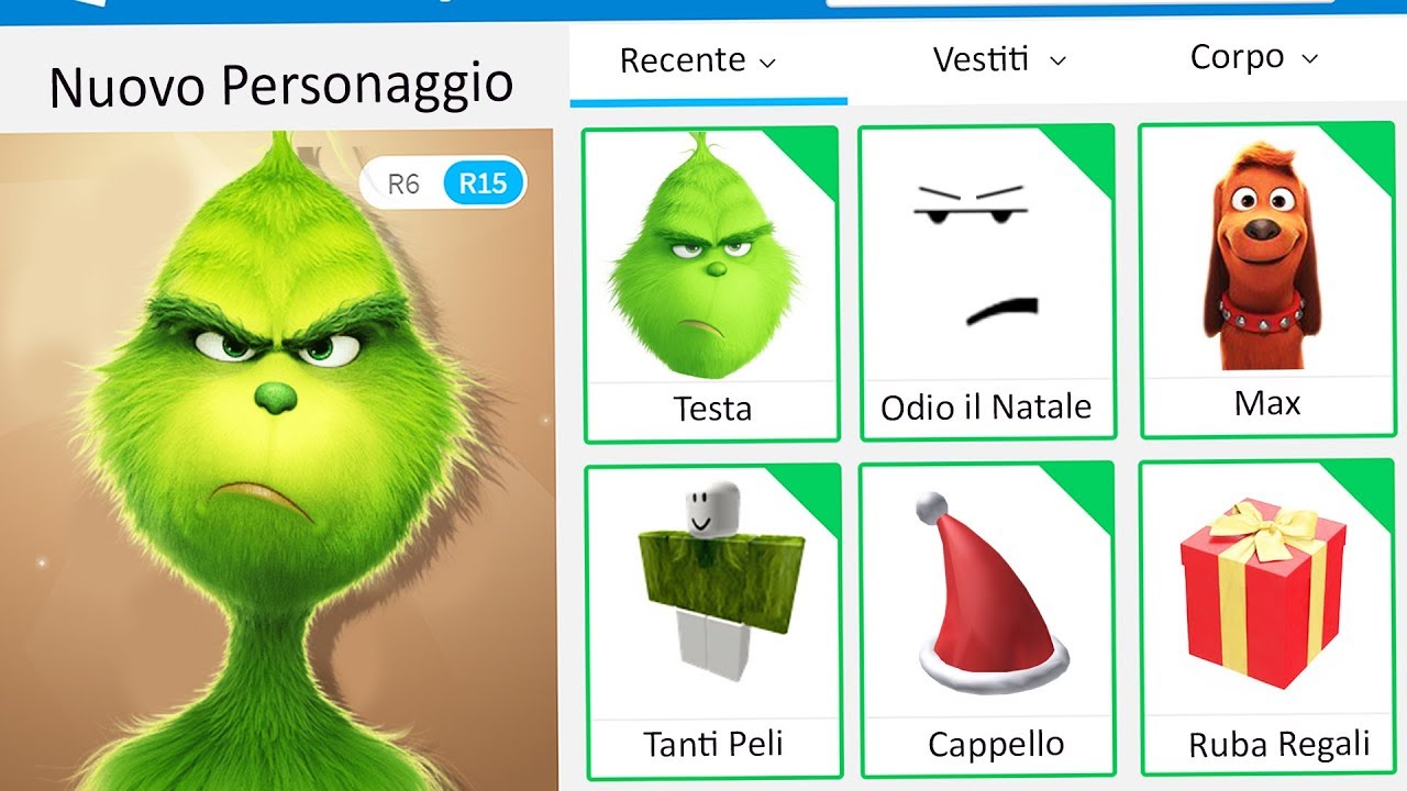 CREIAMO IL PROFILO DEL GRINCH SU ROBLOX! - Roblox ITA - YouTube