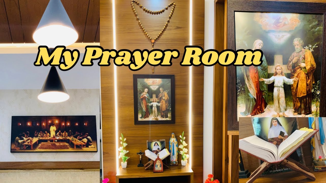 MY NEW PRAYER AREA🙏|| My Prayer Room Tour||New model christian prayer ...