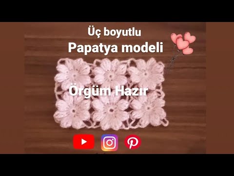 ÜÇ BOYUTLU PAPATYA ÇEYİZLİK YELEK MODELİ