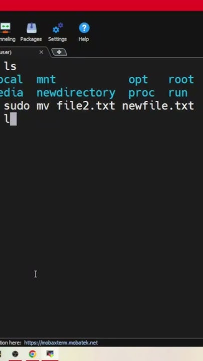 Mv command to rename file - YouTube