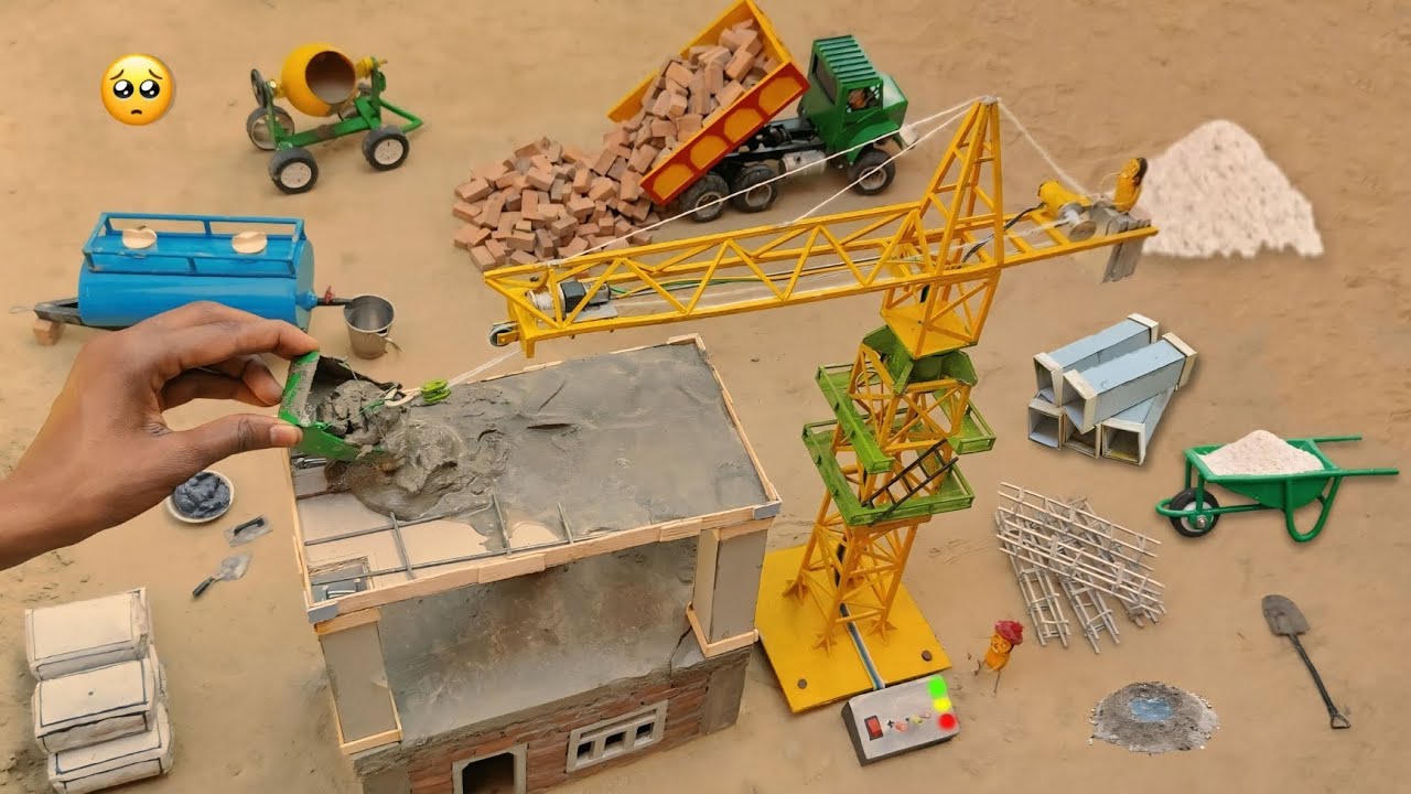 mini tower crane welding construction 🏗️//science project - YouTube