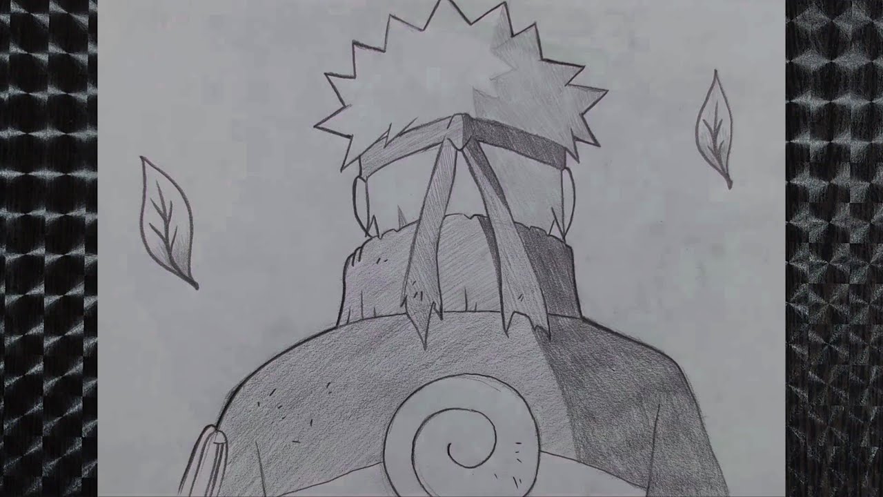 Easy anime drawing/naruto drawing back side/easy step by step - YouTube