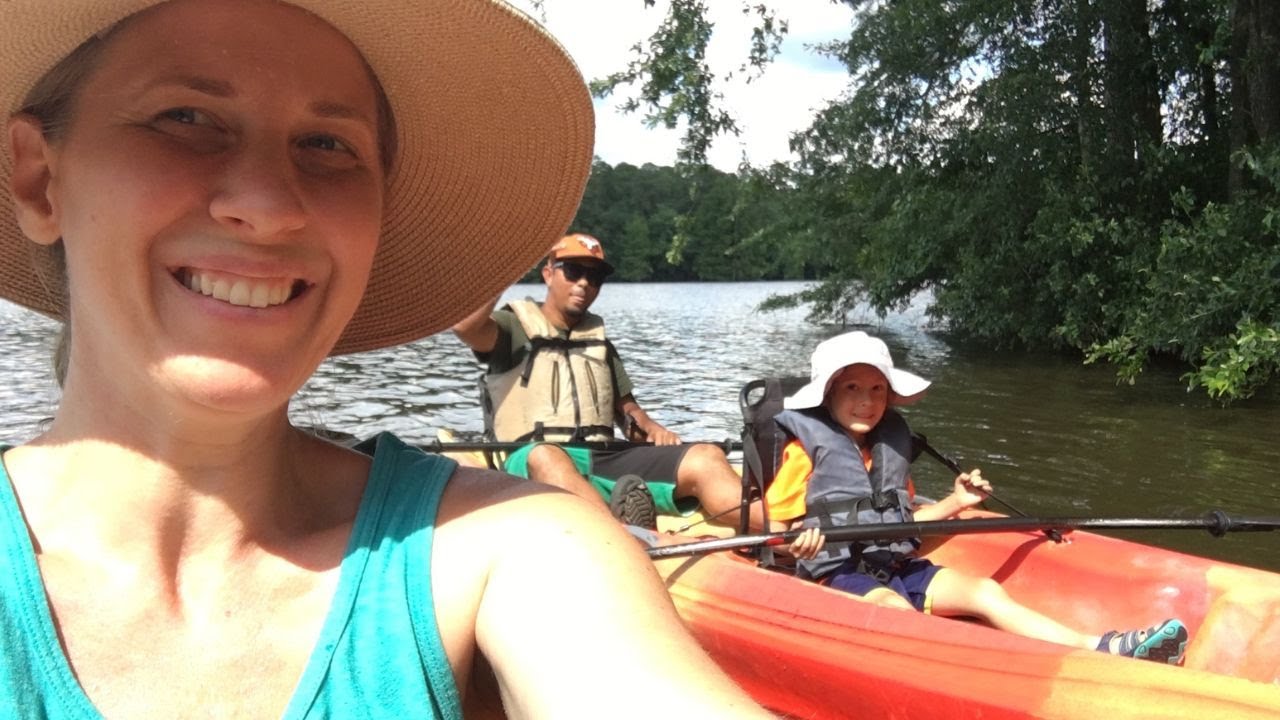 Tent Camping at Trap Pond State Park in July & Kayaking with Bald ...