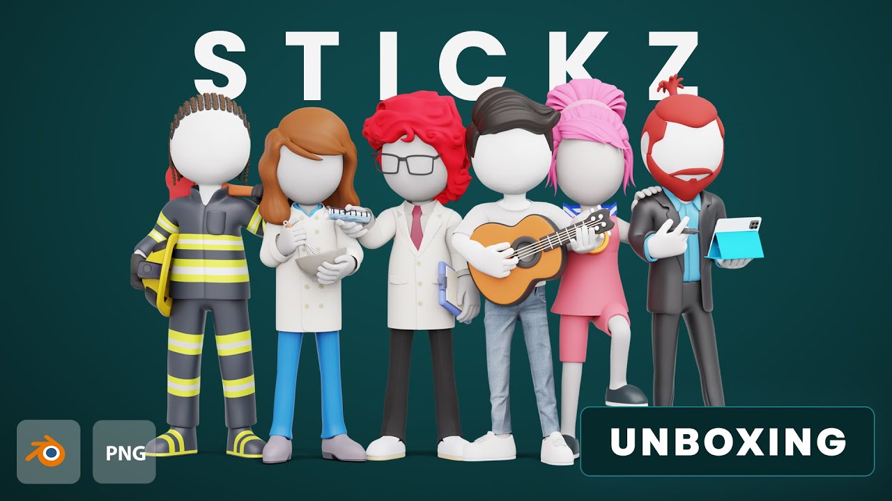 3D stick figures in Blender [Unboxing video] - YouTube