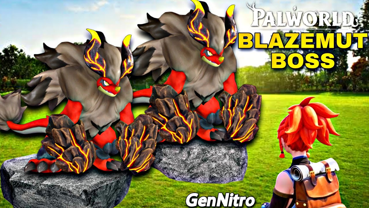 CATCHING THE MOST LEGENDARY LAVA TYPE POKEMON BLAZEMUT BOSS 🥵 PALWORLD ...