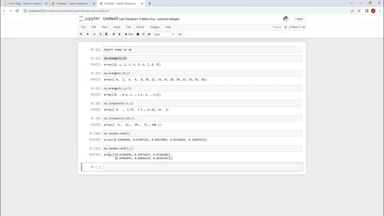 Python ile Veri Bilimi 4 - Nump Özel Fonksiyonlar ve Metodları - YouTube